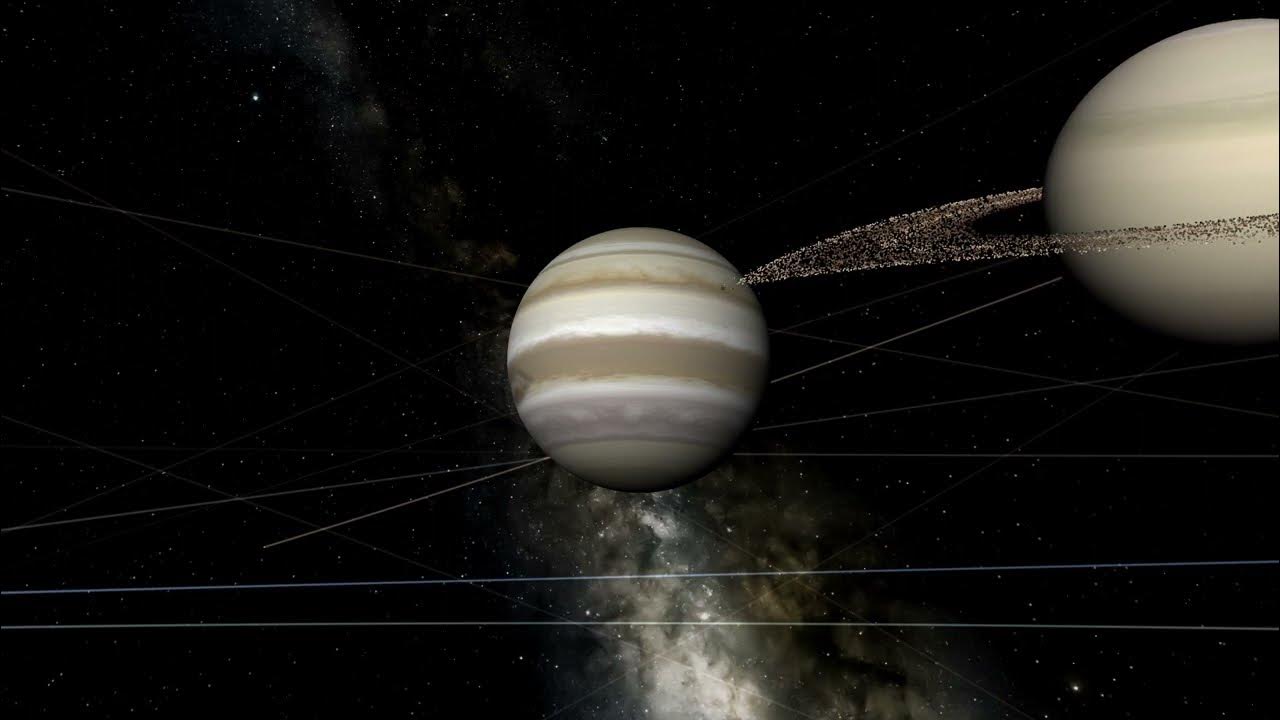 Saturn and Jupiter collision - YouTube