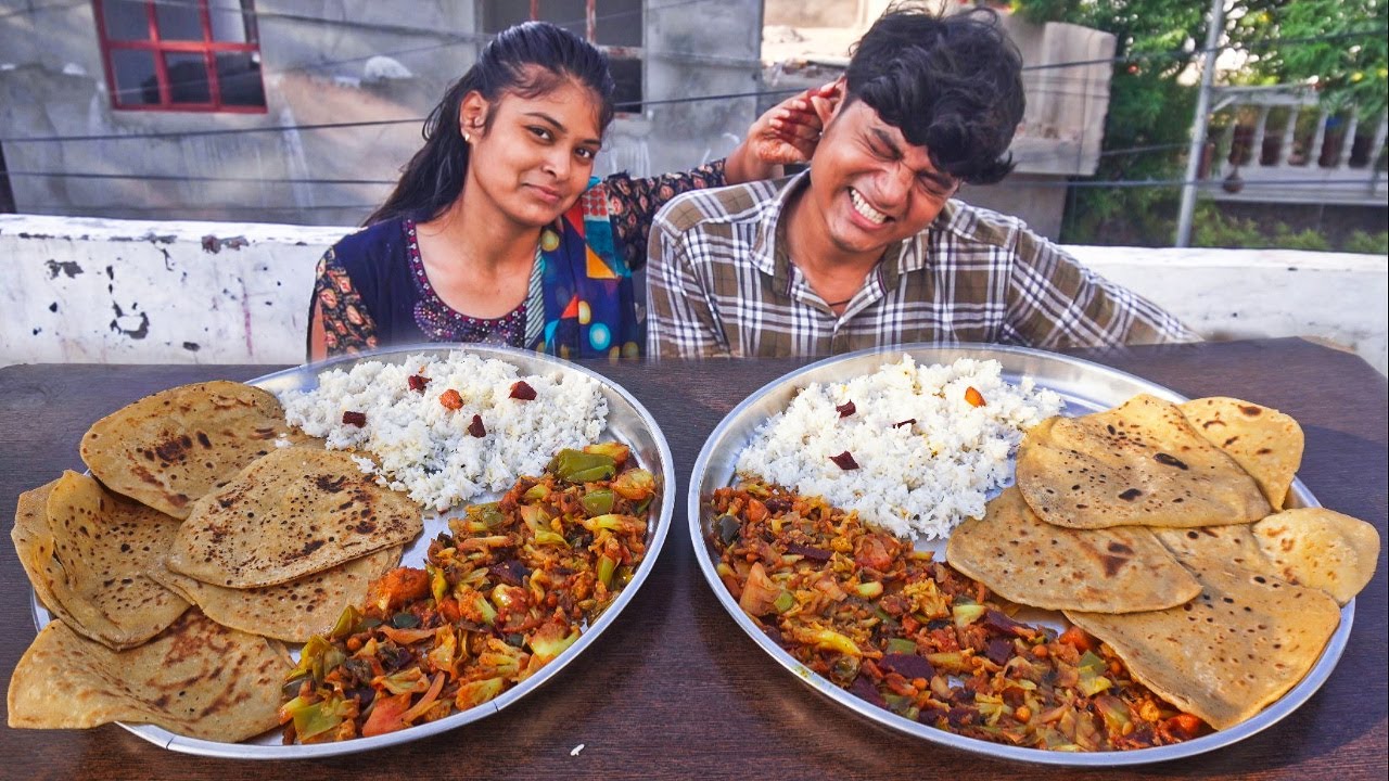 10X Paratha, Rice with Handi Mix Veg Gravy Eating Challenge | Fully ...
