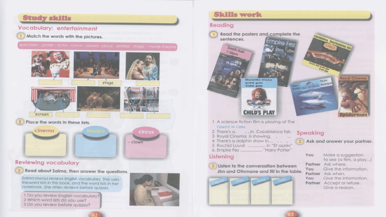 Unit 7 (Entertainment ) Page 62 _ 63 Focus English Student's Book 3éme ...