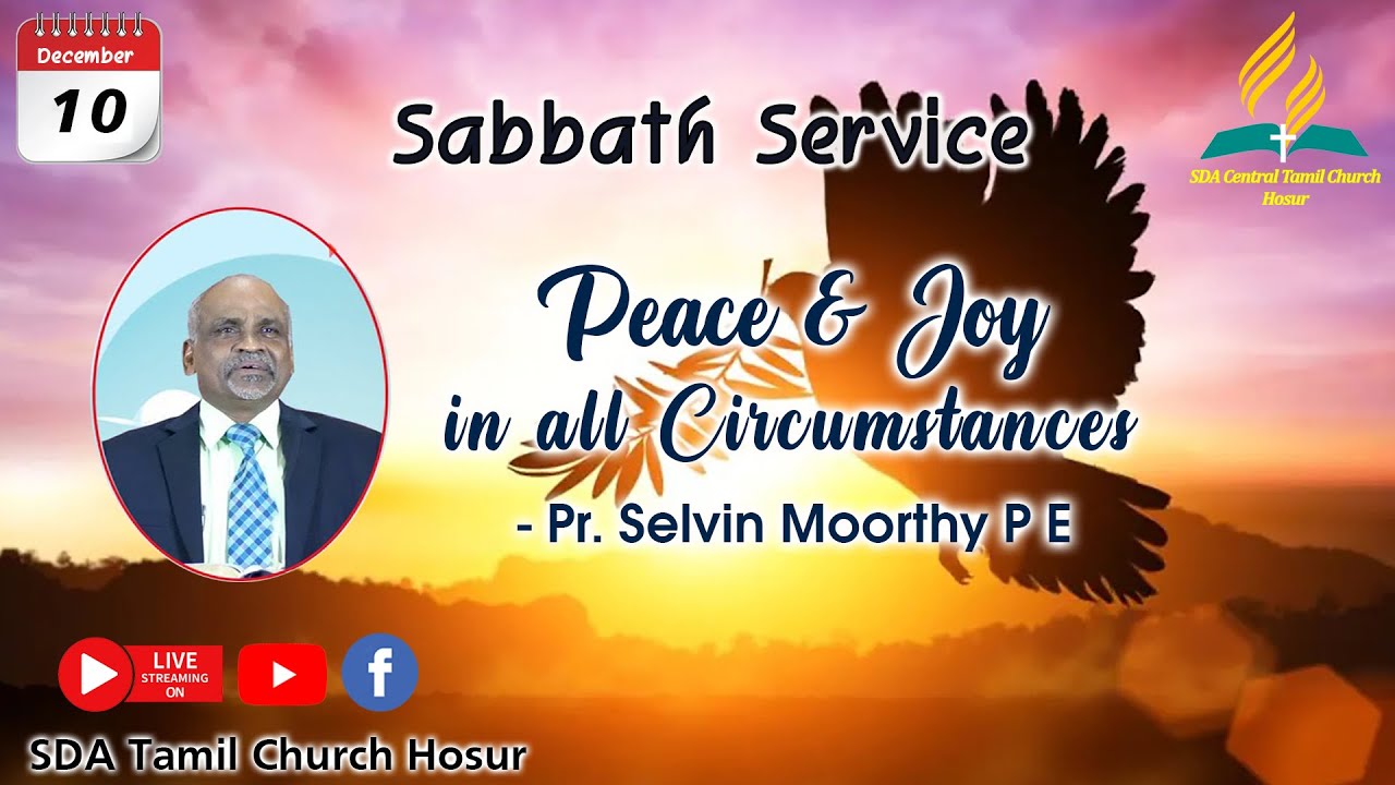 Peace & Joy in all Circumstances | Pr. Selvin Moorthy P E | Divine Service - 10.12.2022 - YouTube