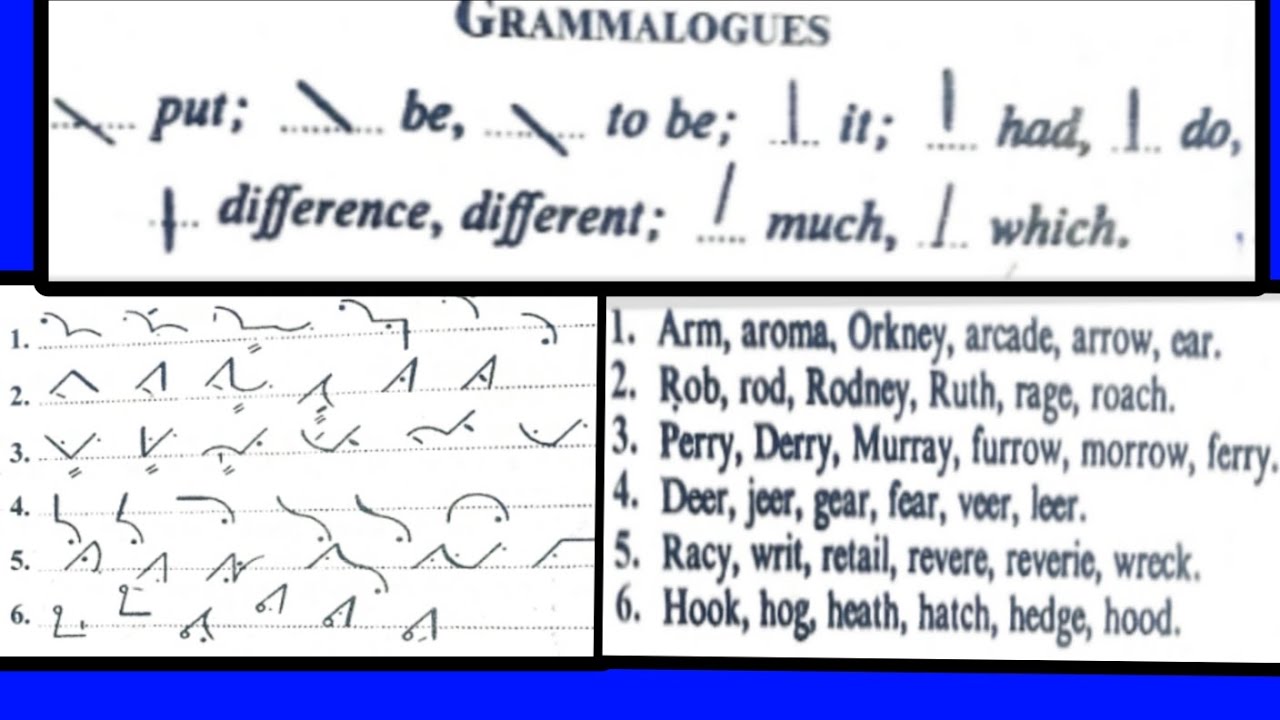 steno dictation excercise 14 and grammalogues ll Pitman shorthand ...