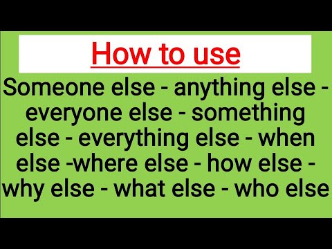 Someone else | something else | anything else | everything else - YouTube
