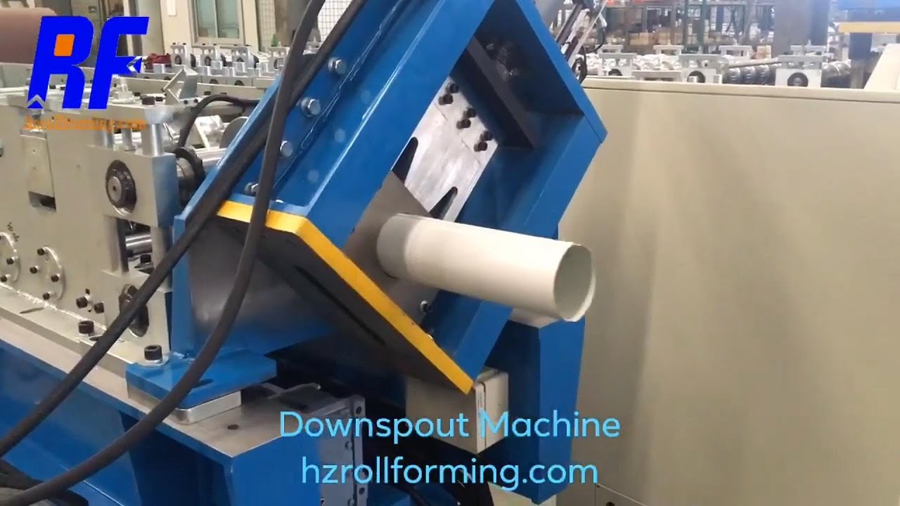 Round Downspout Roll Forming Machine - YouTube
