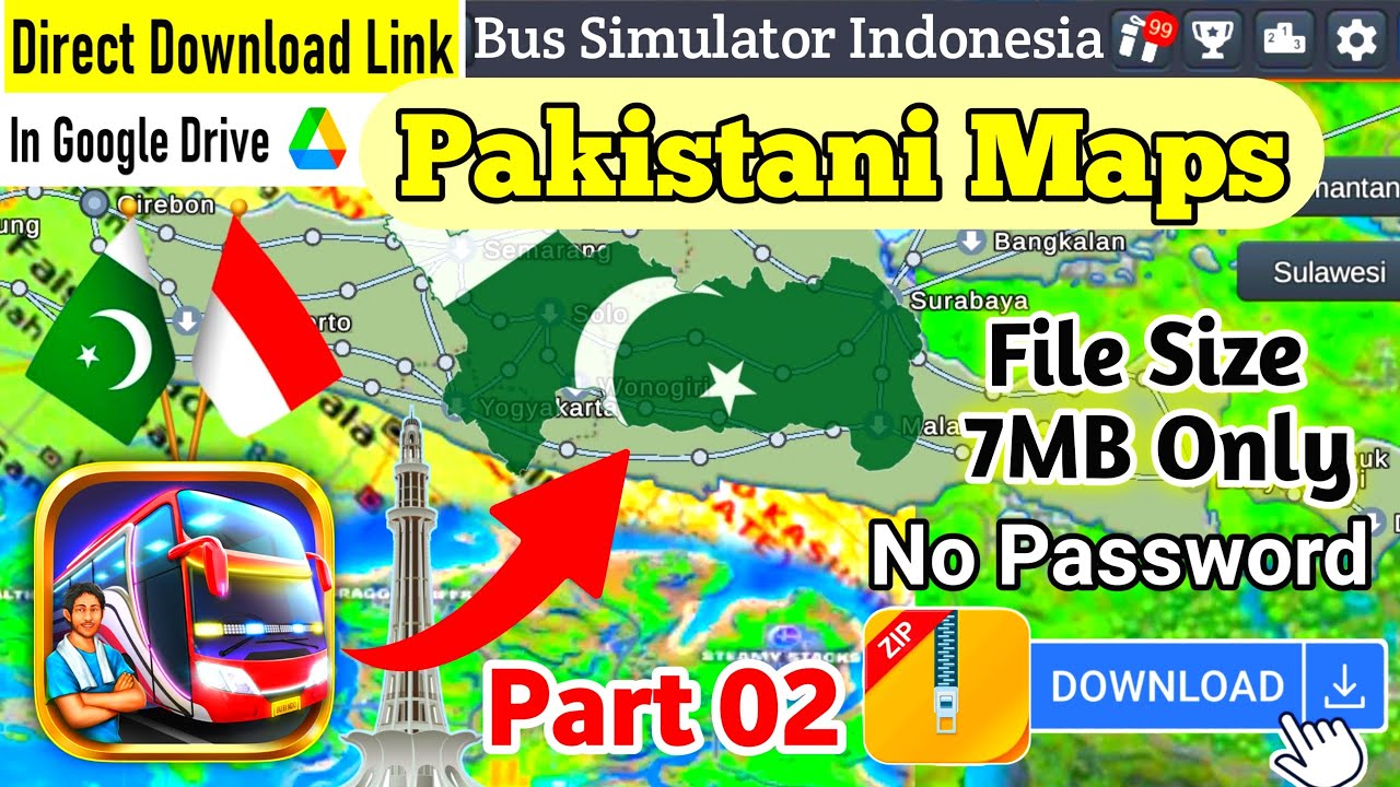 Indonesia Bus Simulator Pakistan Map Mod__Pakistani Map OBB File__OBB ...