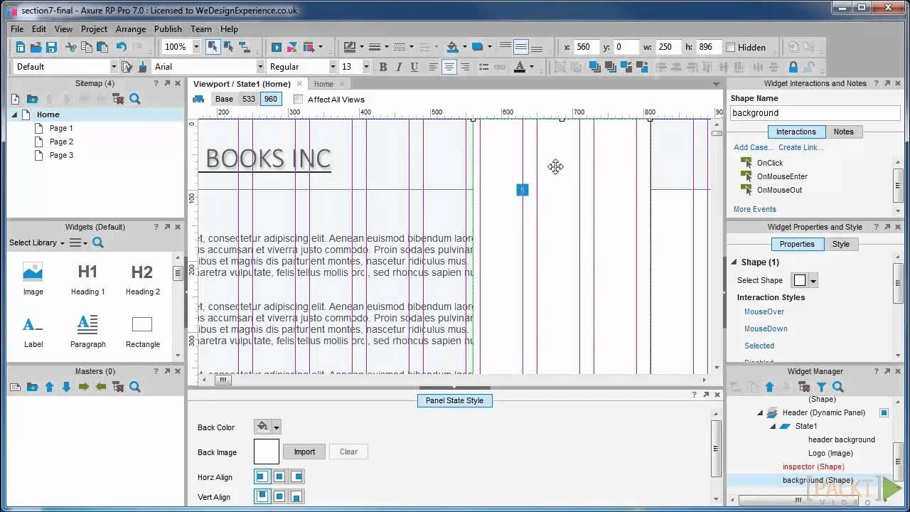 Learning Axure RP Tutorial: Creating the Menu Widgets | packtpub.com - YouTube