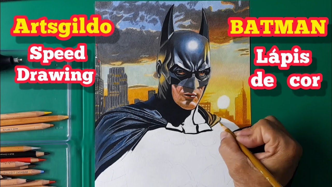 BATMAN desenho com Lápis de cor - YouTube