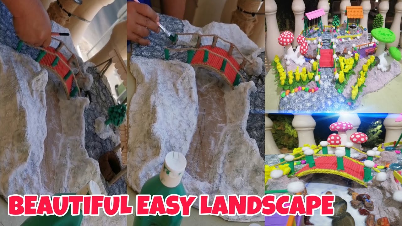 School Decorations | How I work with Easy Mini Landscape Project # ...