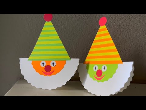 Rocking Paper clowns | DIY clown with paper | How to make a clown with ...