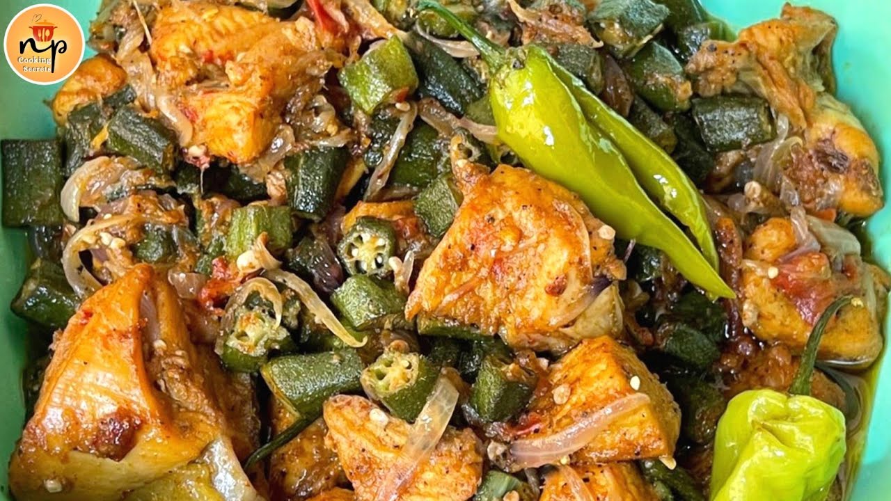 Chicken Bhindi Recipe | Chicken Ladyfinger Recipe | Bhindi Masala ...