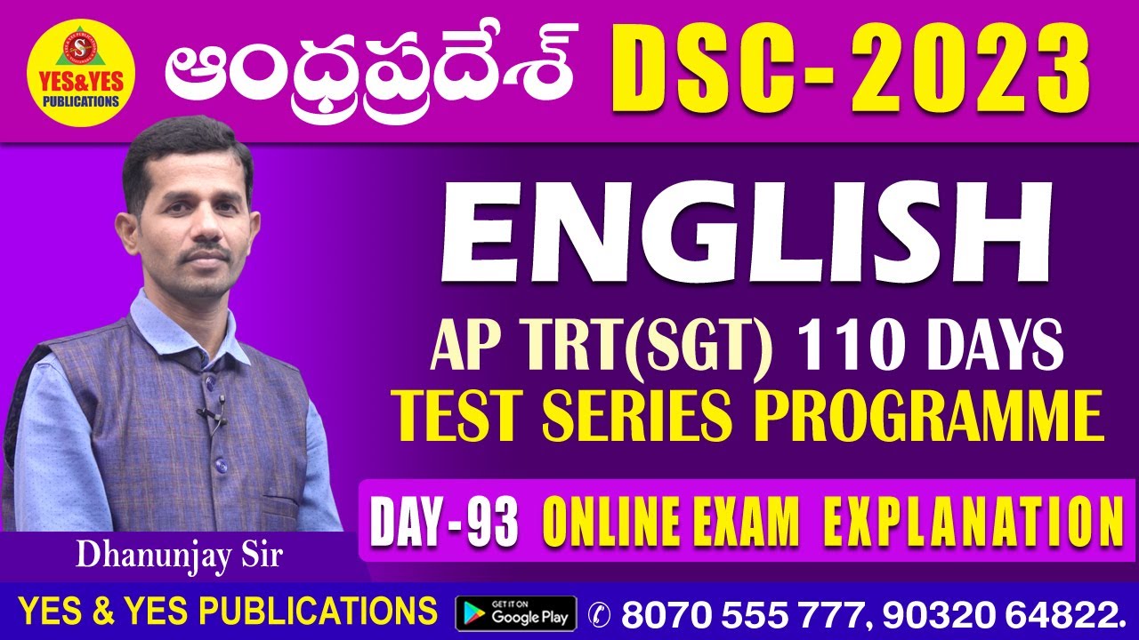 AP DSC 2023 _ 110 DAYS TEST SERIES PROGRAM _ ENGLISH @yespublications ...