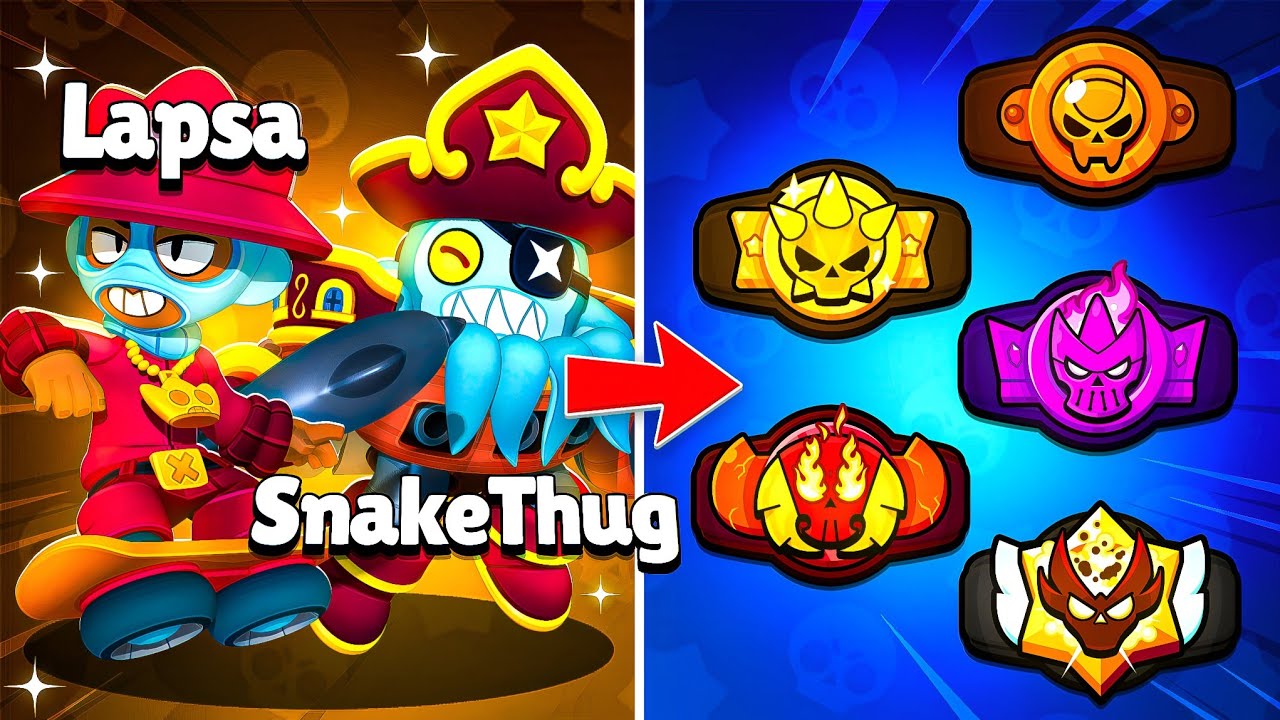 Snakethug & Lapsa Vs Every Rank in Brawl Stars - YouTube