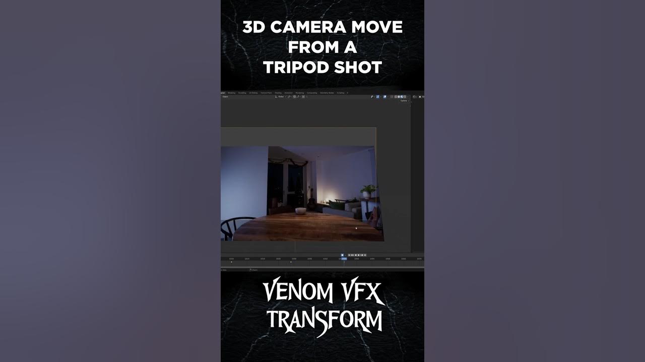 3D Camera Move From A Tripod Shot #vfx #blender #compositing #nuke - YouTube