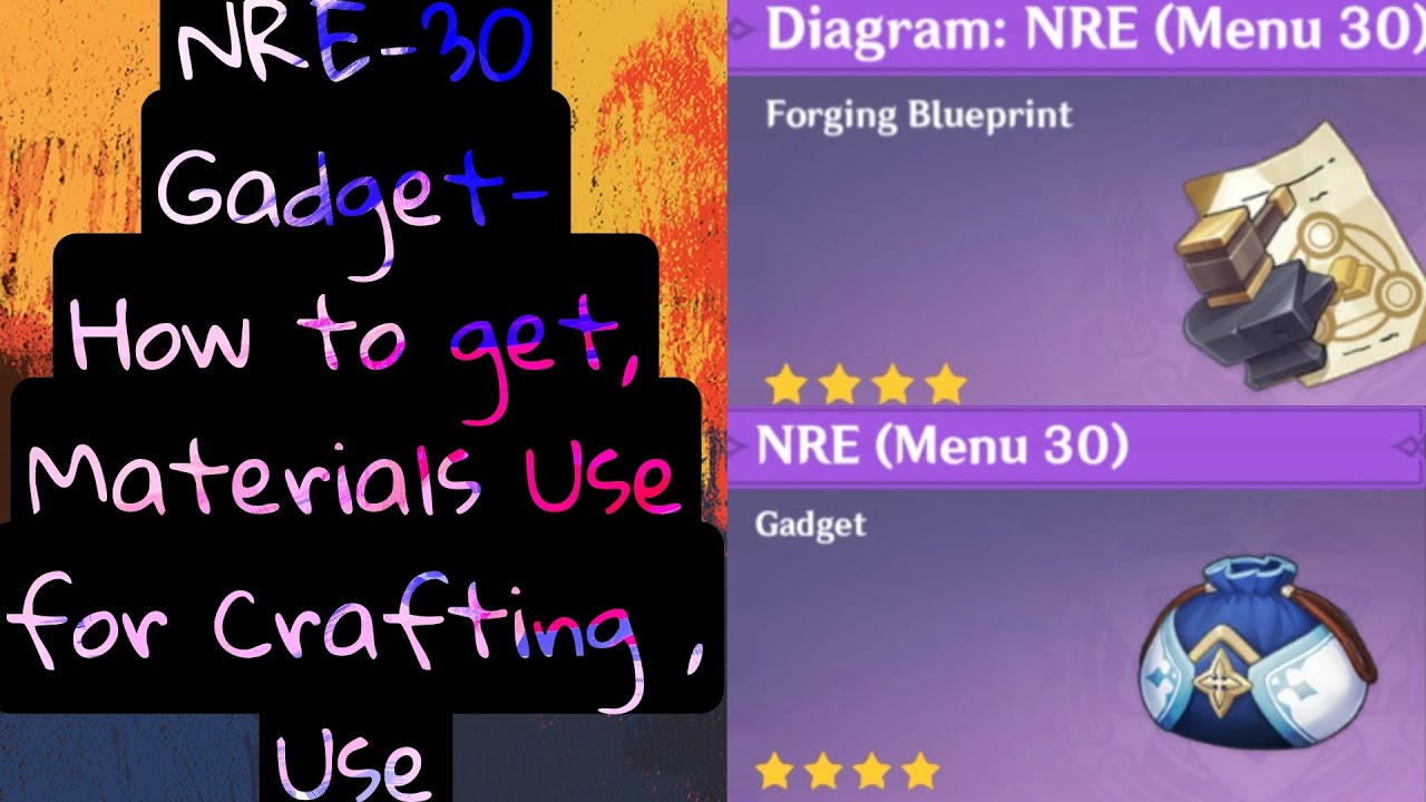 NRE-30 Gadget How to Get , Materials use for Crafting , Use | Genshin ...