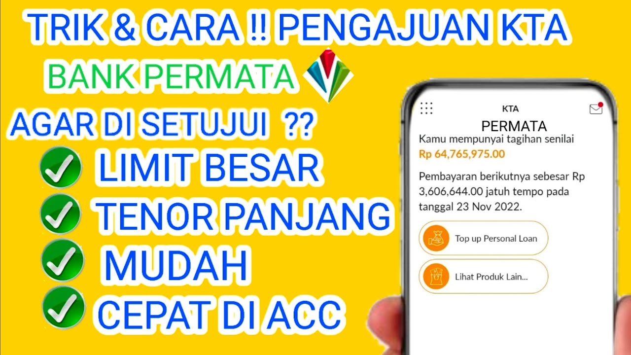 CARA PENGAJUAN KTA BANK PERMATA AGAR DI ACC - YouTube