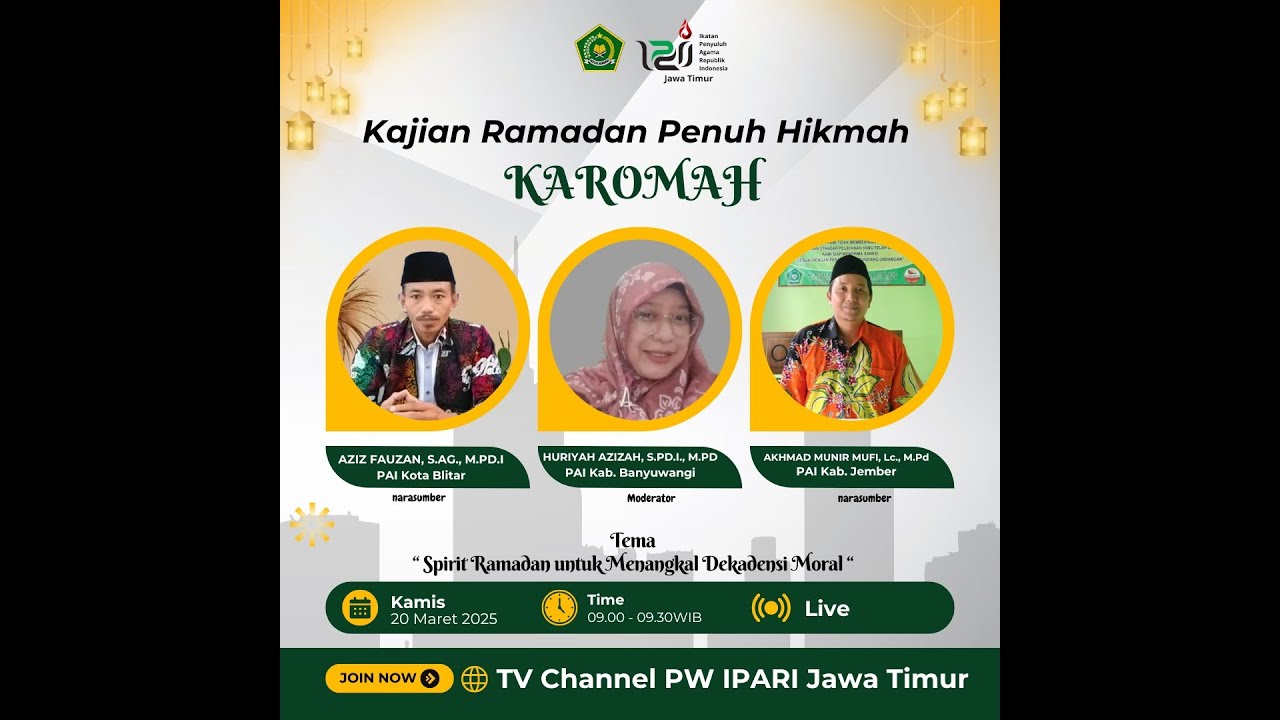 KAROMAH EPS. 18 | SPIRIT RAMADAN MENANGKAL DEKADENSI MORAL | AZIZ ...