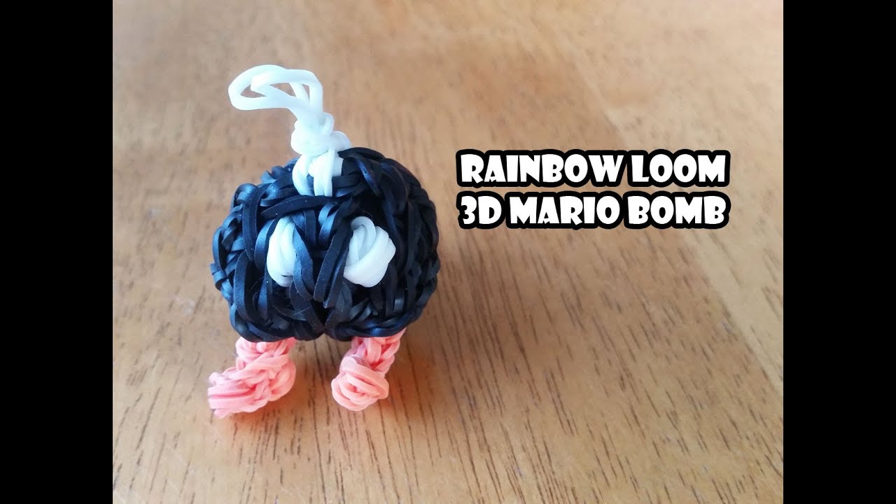 Rainbow Loom 3D Bomb (From Mario) Tutorial - YouTube