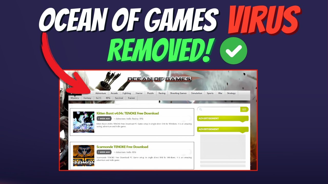 How to Remove Ocean of Games Virus - YouTube