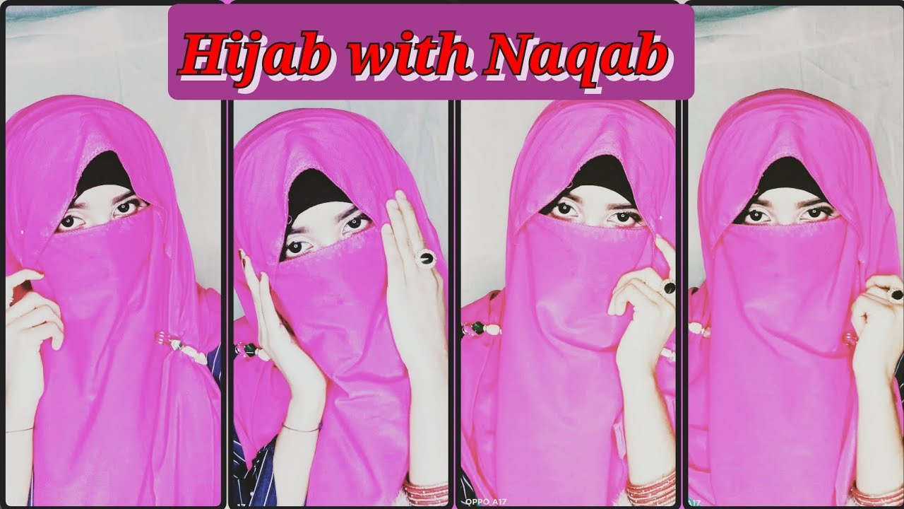 Hijab with Naqaab / Niqab tutorial - YouTube