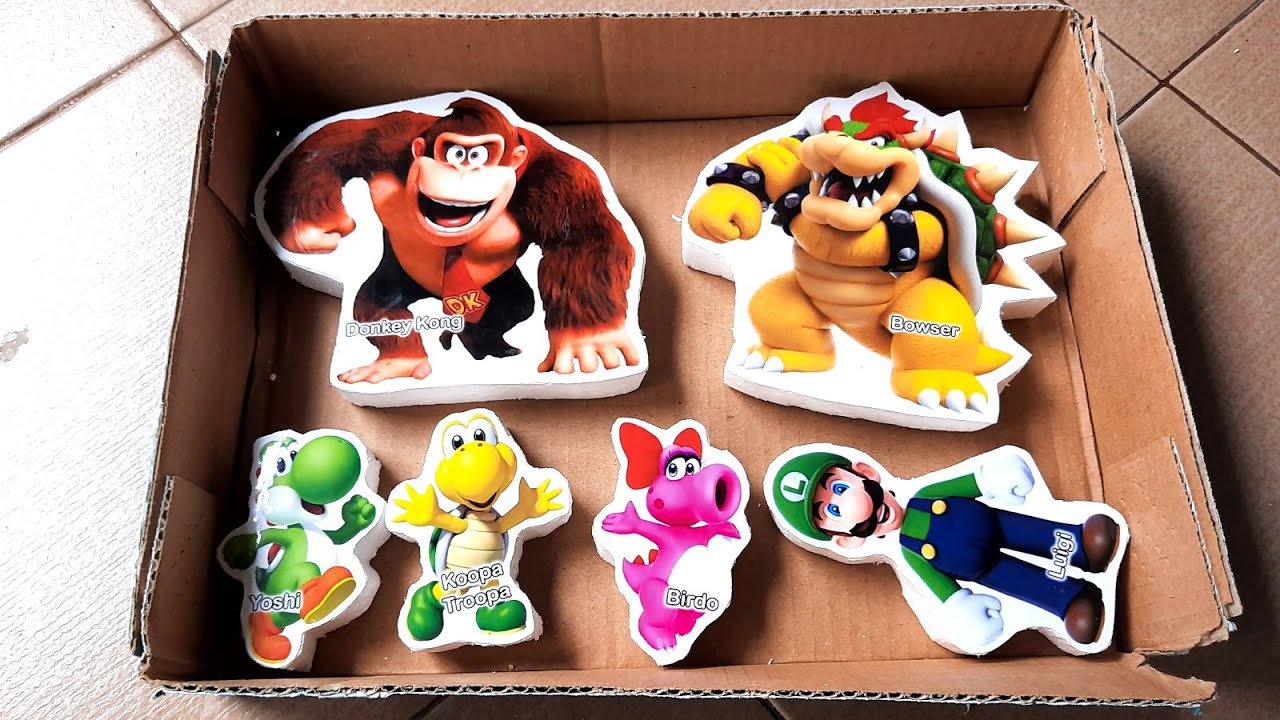 Box Full of Mario Bros v Bowser Yoshi Falling asleep with Super Mario ...