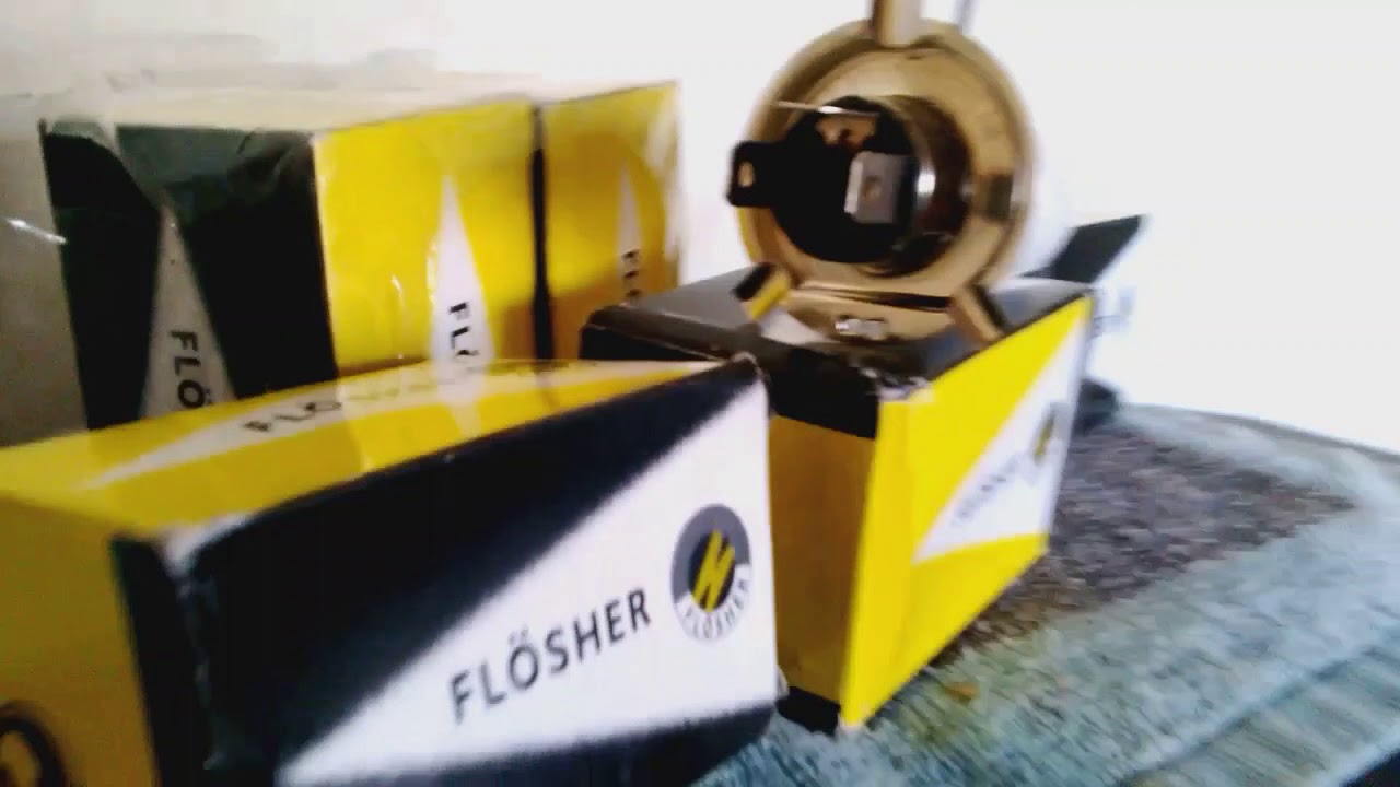 Halogenos Flosher H4 24v - YouTube