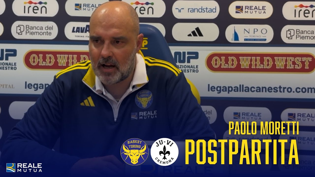 Conferenza Postpartita: Coach Paolo Moretti (Torino-Cremona 88-84 ...