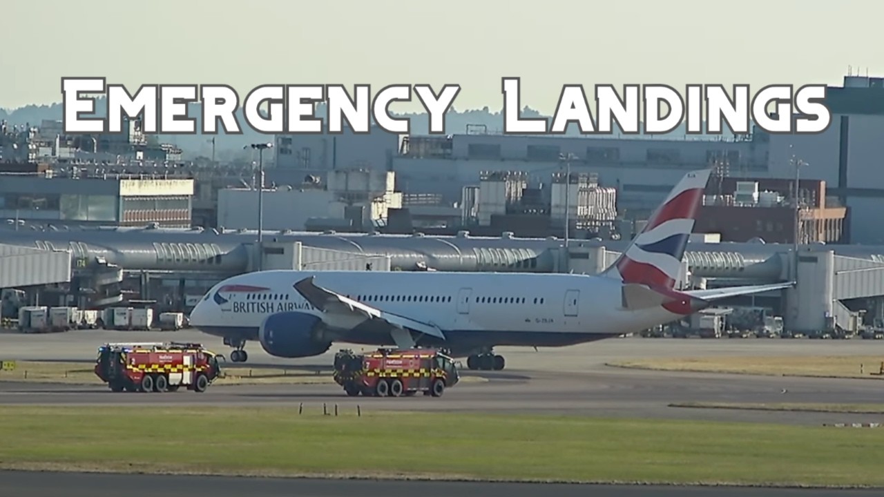 Heathrow Emergency Landings | 10 Emergency Landings | HD | Part 5 ...