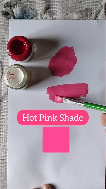 Hot Pink Shade using acrylic colours| Colour mixing| #youtubeshorts # ...