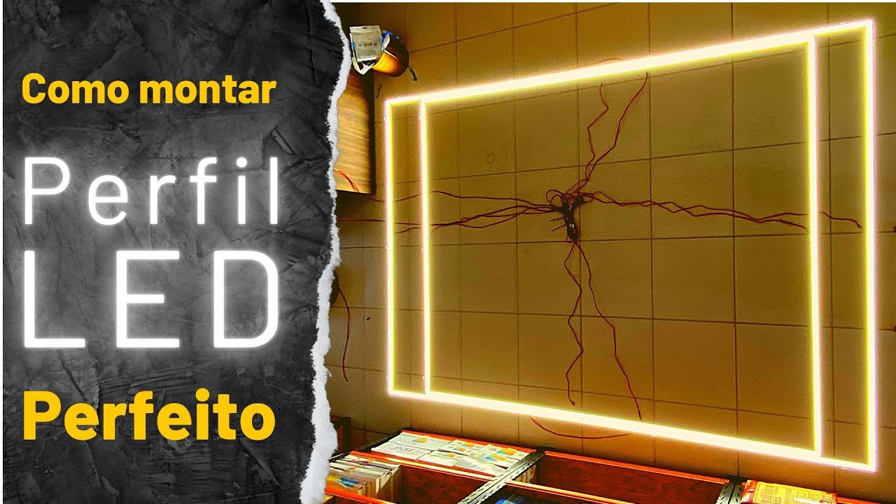 Como montar perfil de LED, montamos um quadrado de perfil, várias dicas ...
