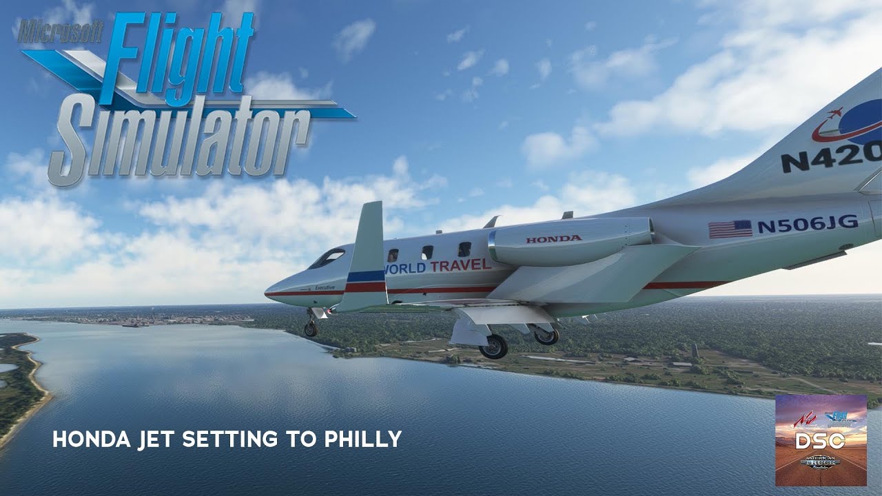 MSFS2020: KTEB-KPHL | Honda Jet - YouTube