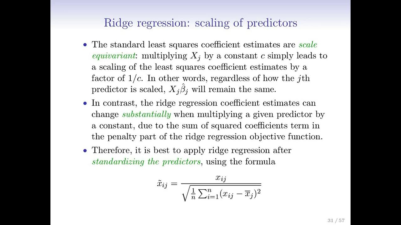 06 Linear Model Selection and Regularization - YouTube