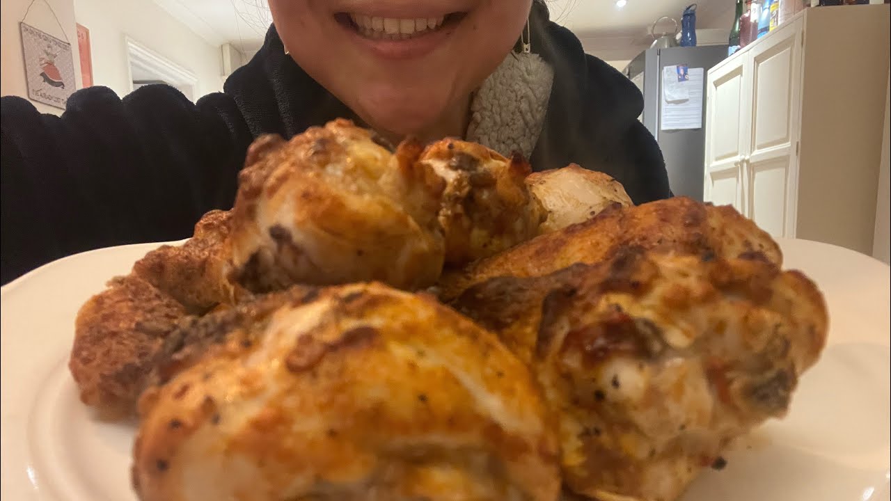 ASMR MUKBANG EATING BUFFALO CHICKEN DRUMSTICKS | SAVAGE EATING | NO ...