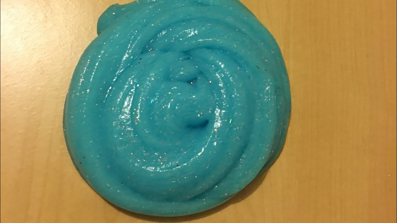 Making blue glitter slime!!! - YouTube