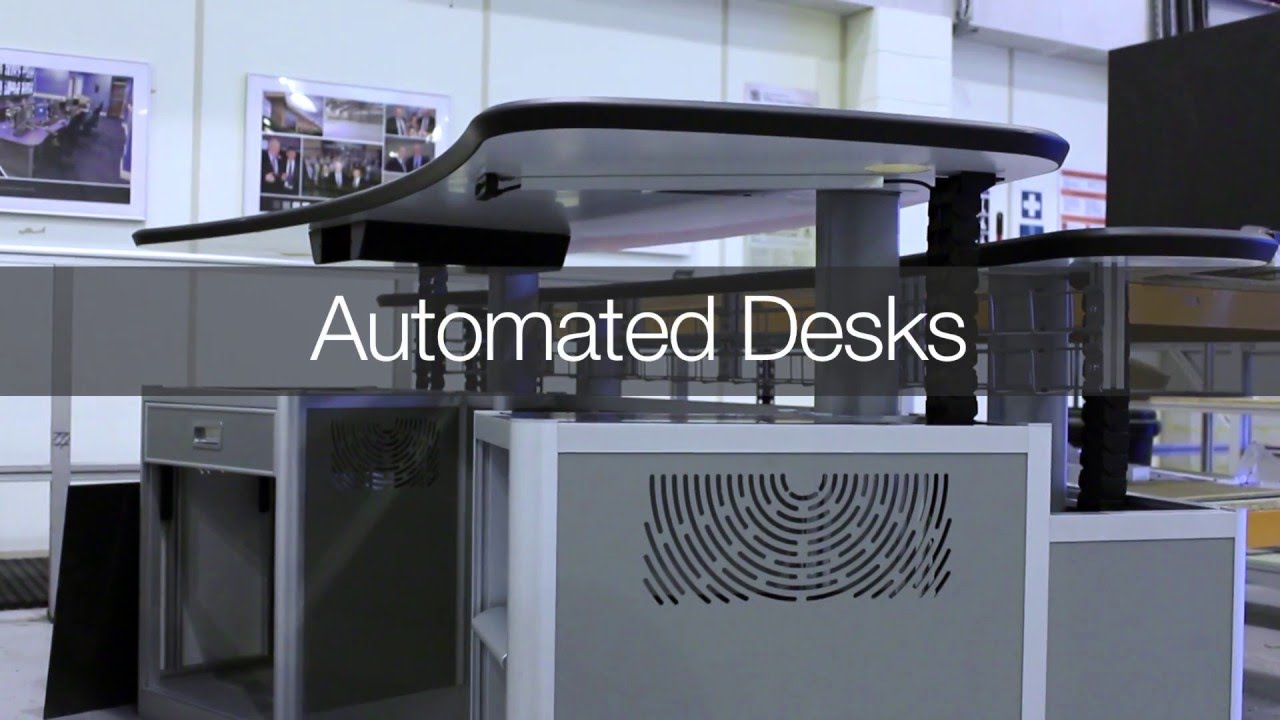 Thinking Space Automated Desks - YouTube