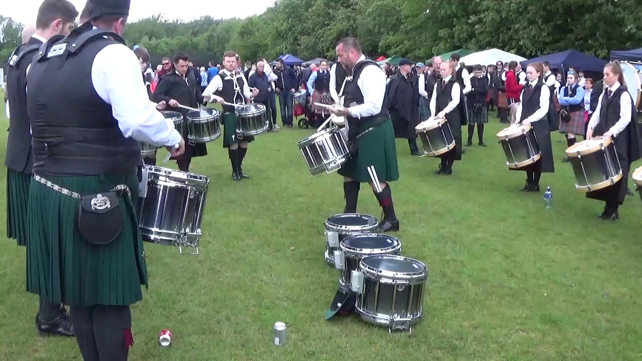SLOT Drumcorp tuning UK Pipe Band Championships 2018 - YouTube