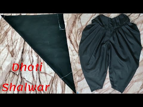 dhoti shalwar full cutting and stitching/how to sew dhoti pant/3 or ...