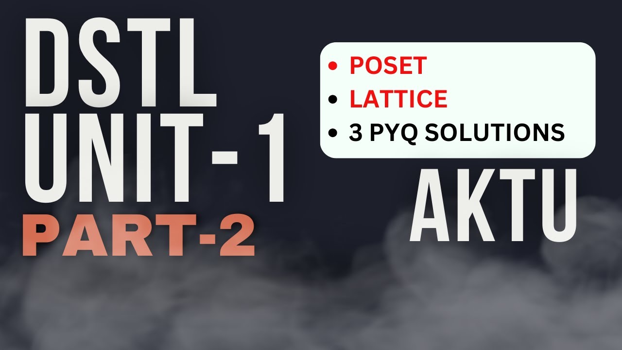 Dstl Btech 2nd Year Aktu Unit 1 Part 2 One Shot Video 3 Year Pyq Solution Aktu Exam Youtube