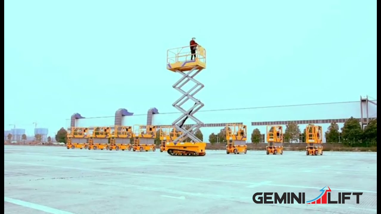 Gemini lift-crawler scissor lift - YouTube