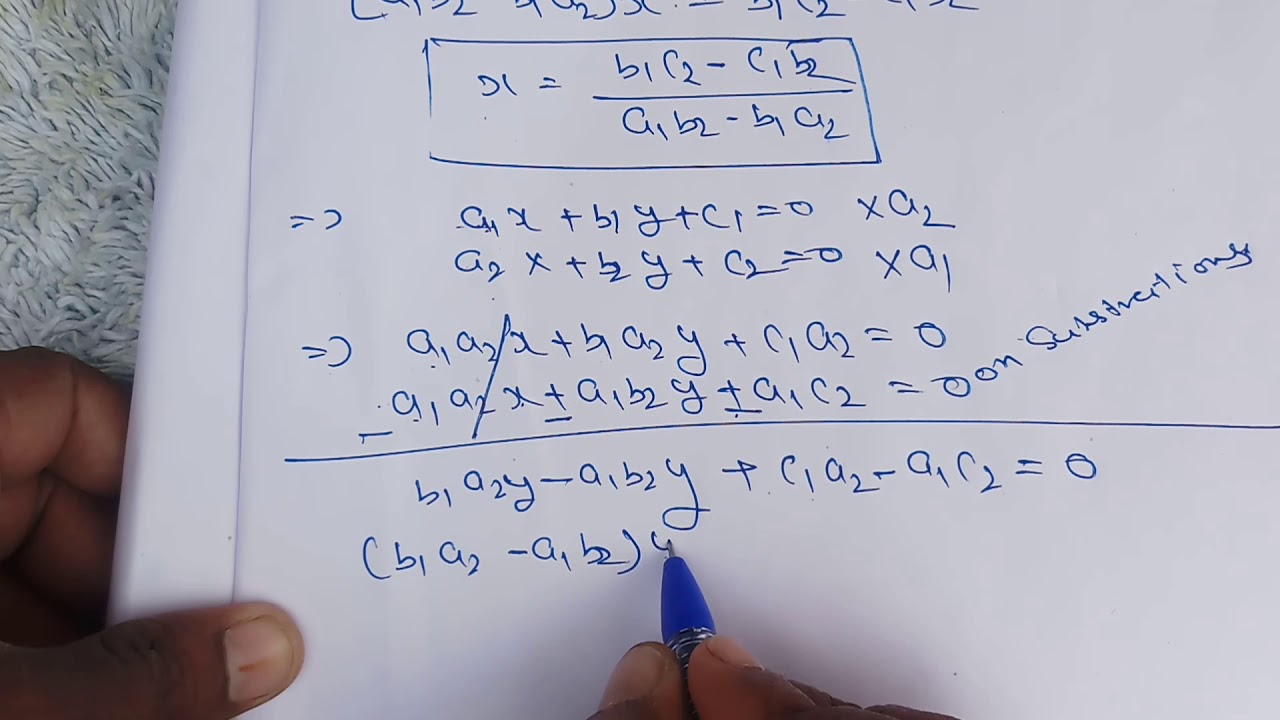 Part L 3 Derivation Of Cross Multiplication Method Pair Of Linear part-l-3-derivation-of-cross-multiplication-method-pair-of-linear