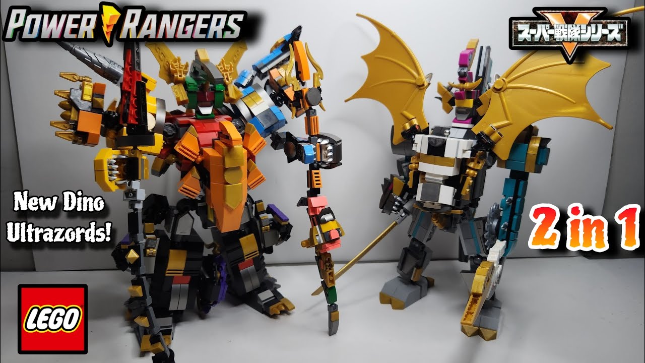 DINO ULTRAZORD REVIEW!!! | Lego Megazord| Power Rangers| Lego Moc| Part ...