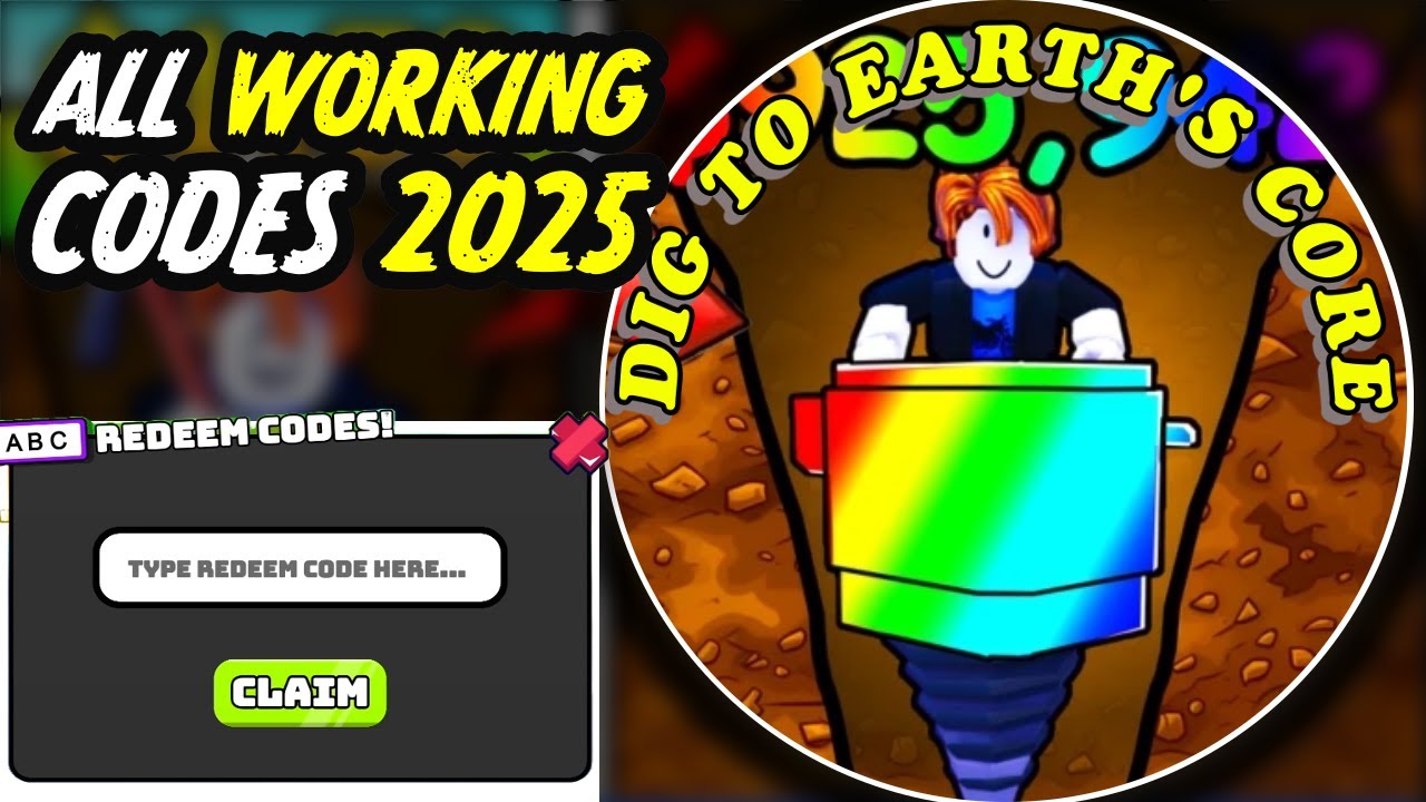 Dig to Earth's Core Codes June 2025 ⚠️New⚠️ ALL WORKING Roblox Dig to Earth's Core 2025 - YouTube