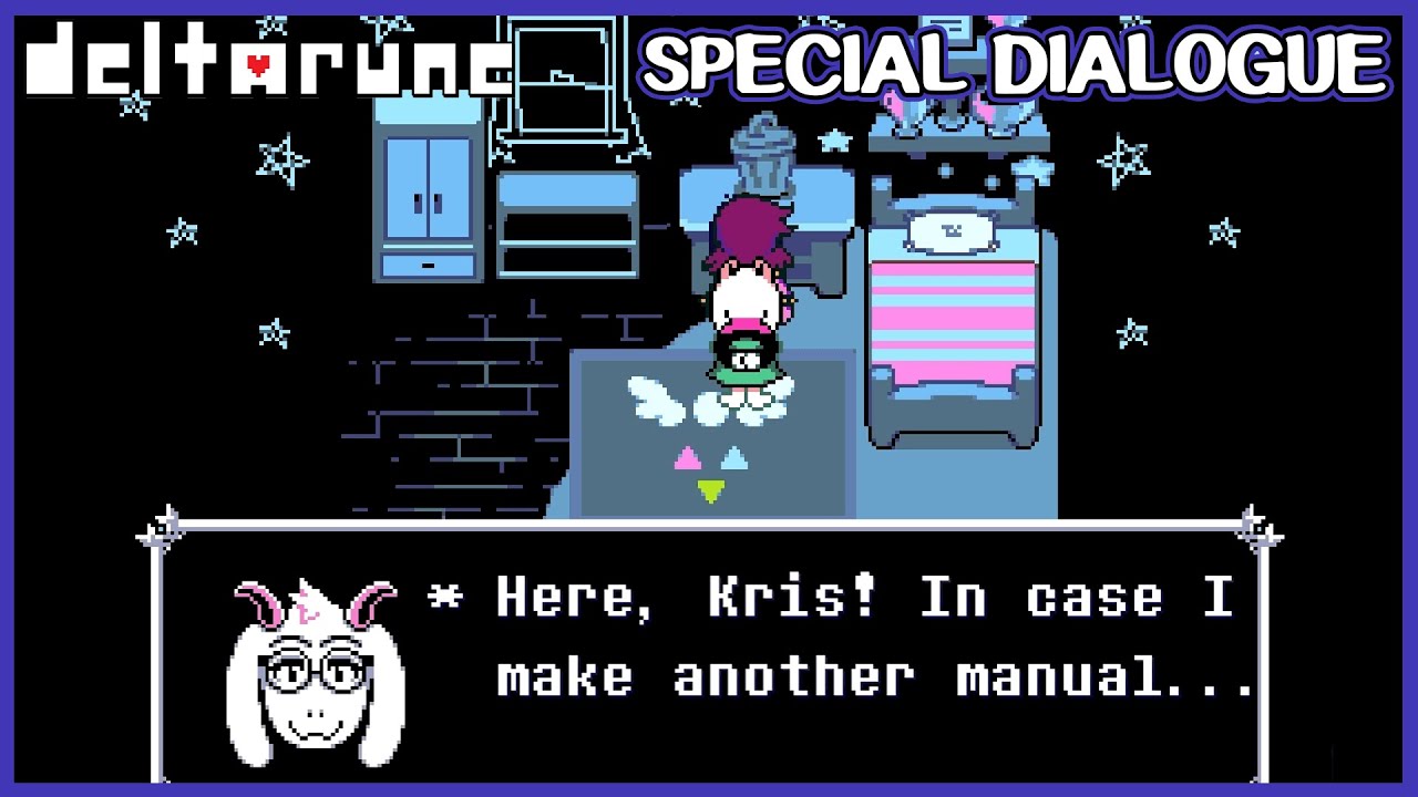 Special dialogue if you threw away the manual in Chapter 1 - Deltarune ...