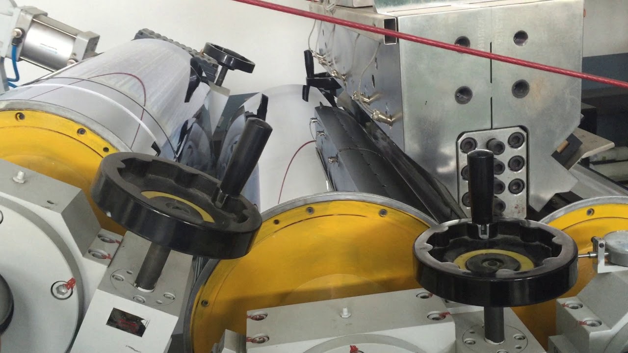 PET sheet extruder - YouTube