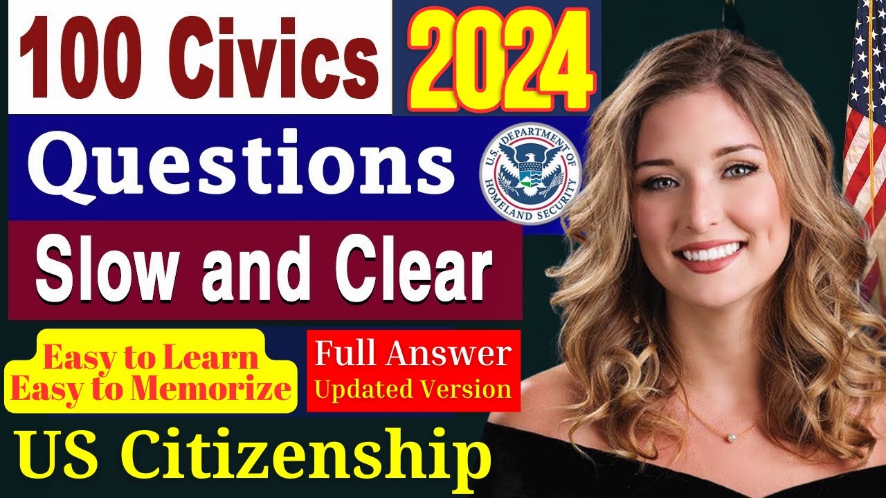 2024-2025 U.S. Citizenship Quiz Challenge, USCIS 100 Civics Test ...
