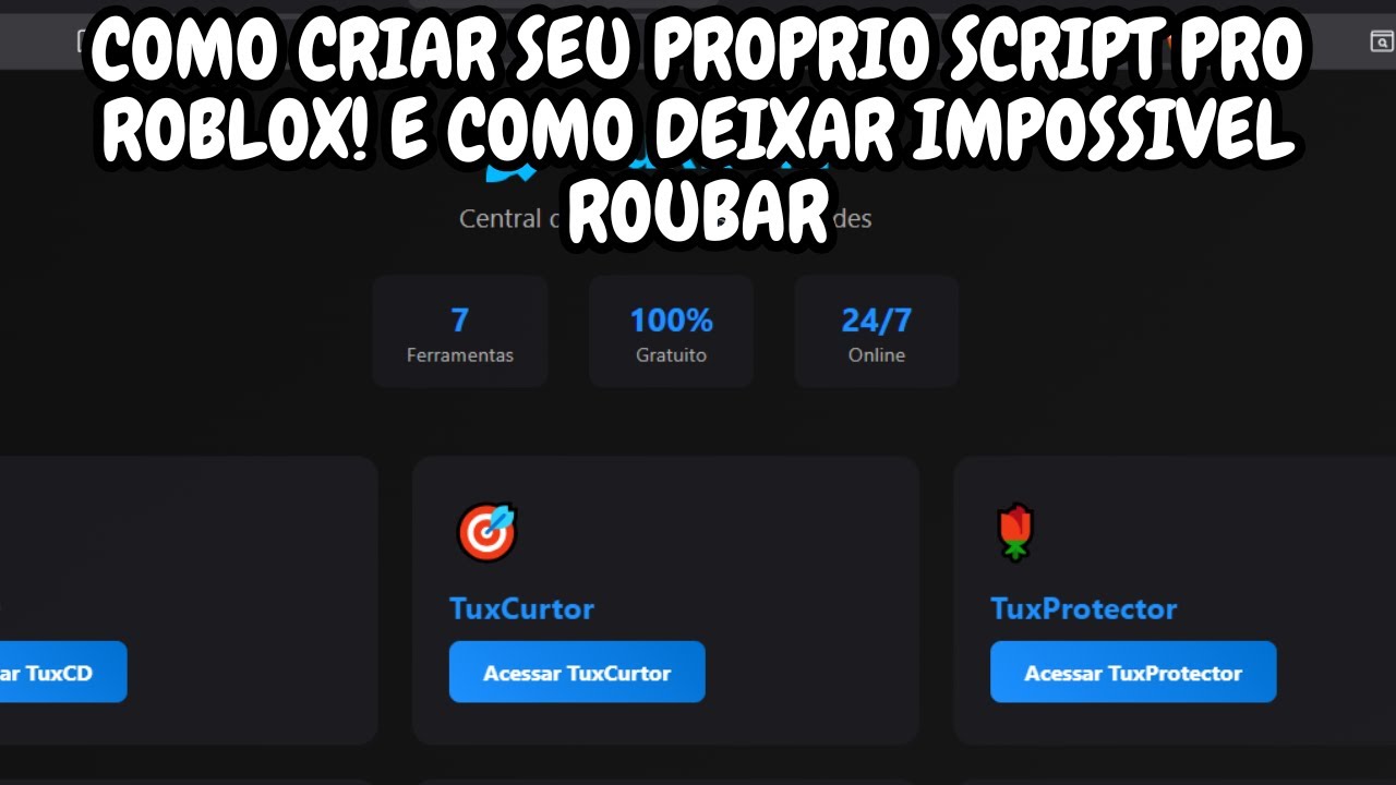 COMO CRIAR SEU PROPRIO SCRIPT PRO ROBLOX E DEIXAR IMPOSSIVEL ROUBAR ...