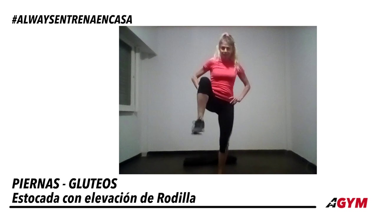 Estocada con Elevación de Rodilla - YouTube