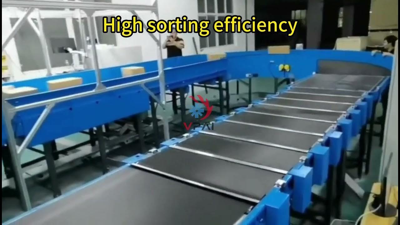 parcel sorting conveyor system #parcel #conveyor #sorting #system - YouTube