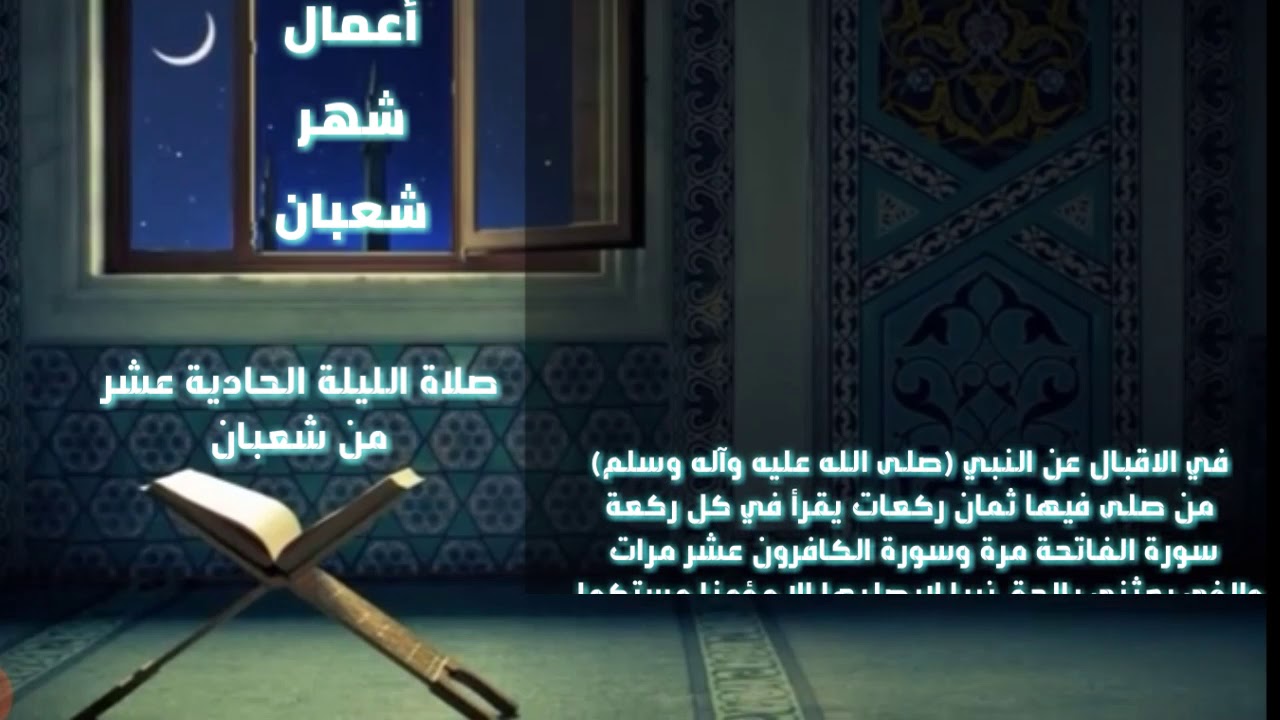 صلاة الليلة الحادية عشر من شعبان١١ Youtube