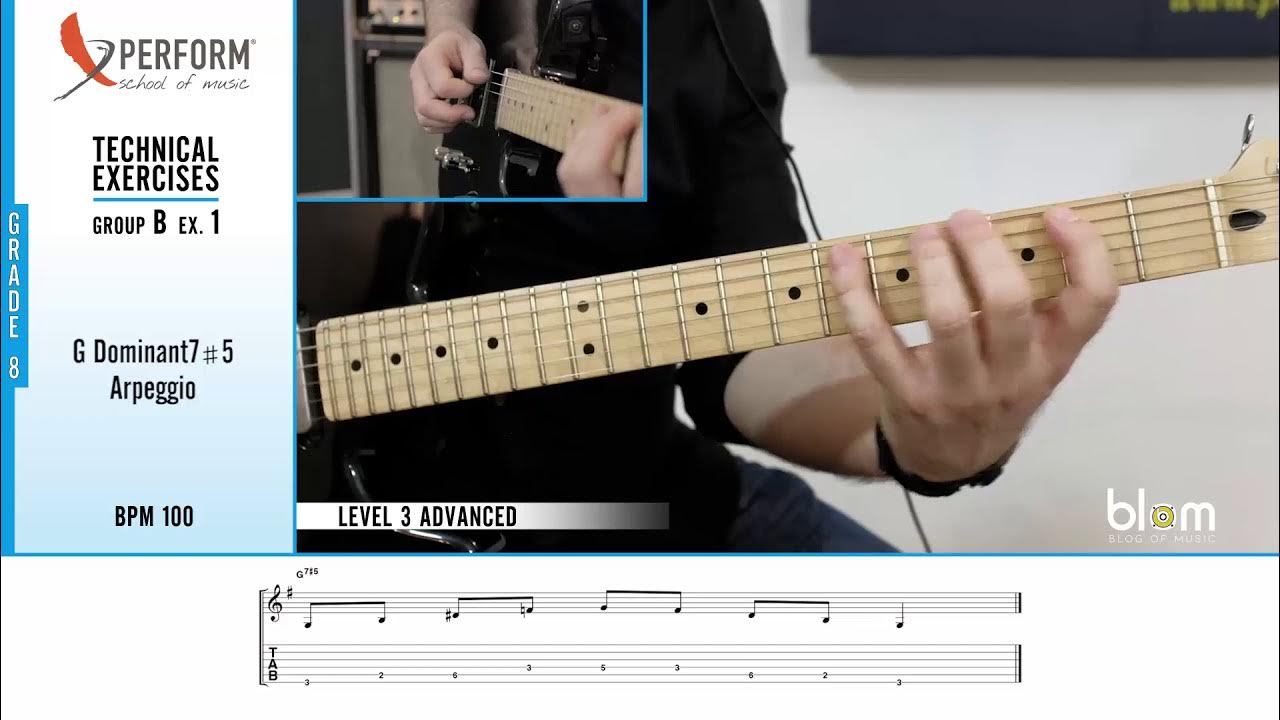 Guitar technical exercises - Level 3 - Grade 8 - Group B 1 - Chitarra (RSL Awards, Rockschool ...