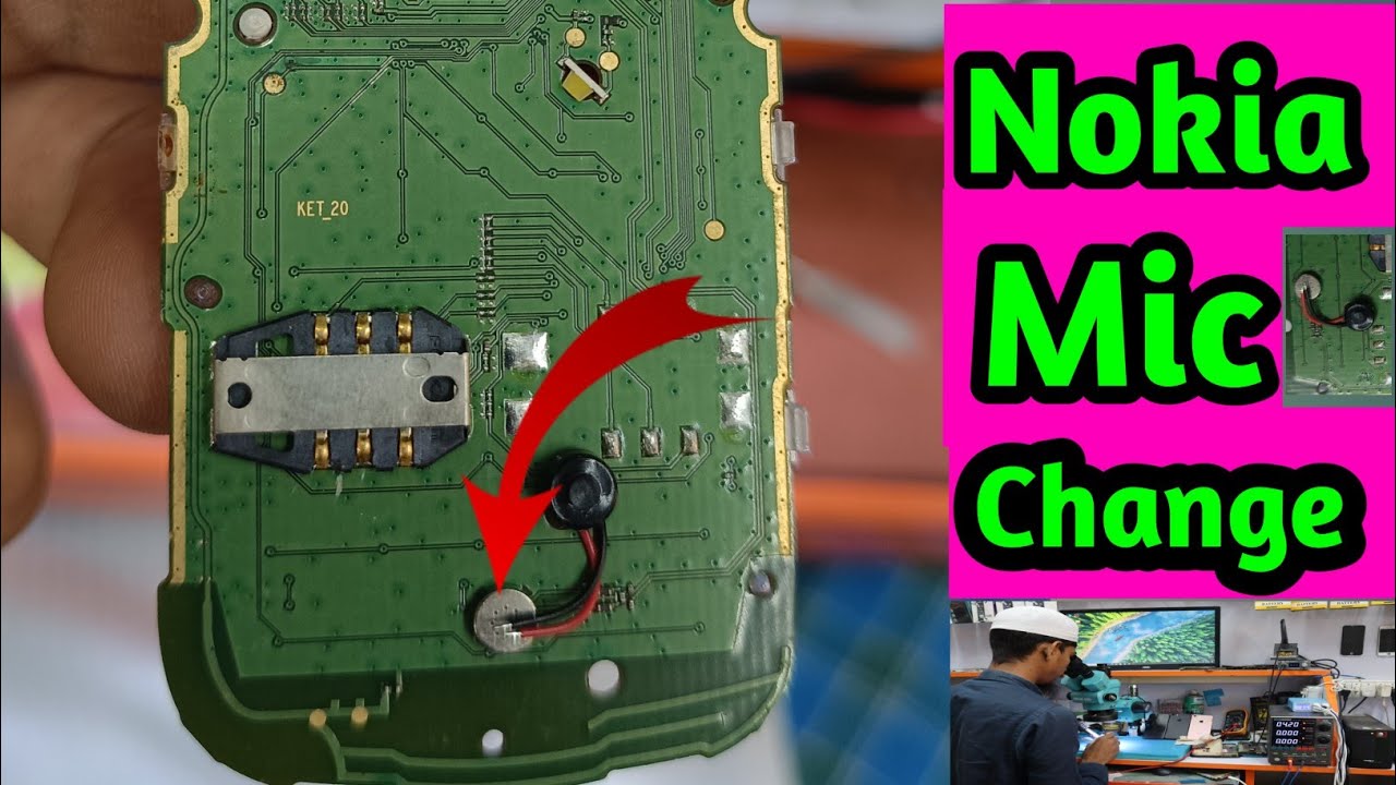 How to change replace Nokia mobile phone mic macrophone ...