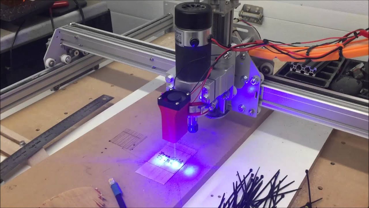 3W laser Shapeoko 2 - YouTube